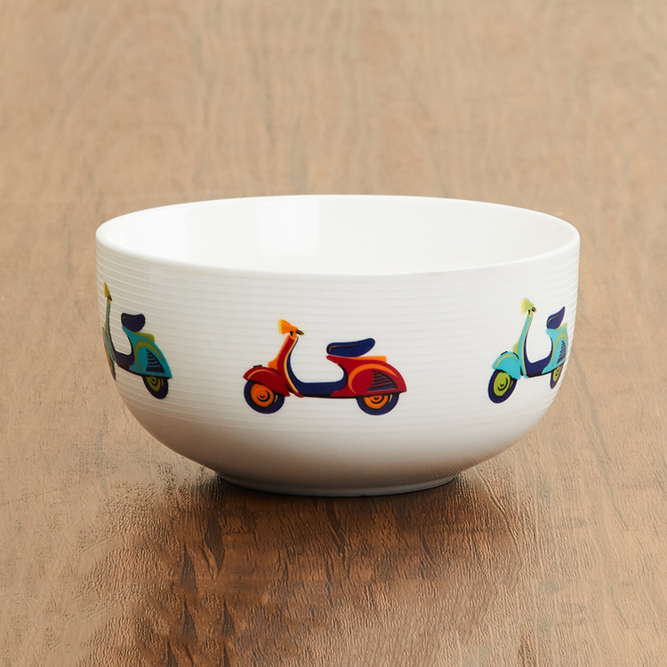 Buy Raisa Retro Scooter Print Cereal Bowl from Home Centre at just INR ...