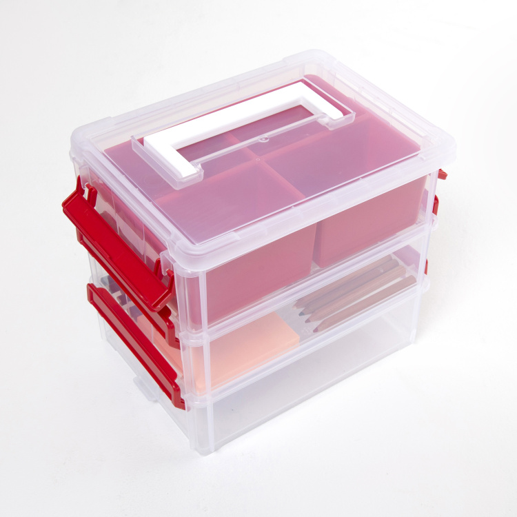 Buy Regan Mallory 3-Tier Stackable Organizer Boxes with Latch - 15 x 21 ...