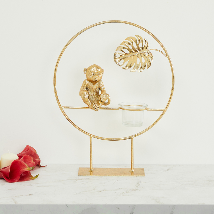 Buy Eternity - Stand Porcelain - Monkey with T-Light Holder : 25 cm W x ...