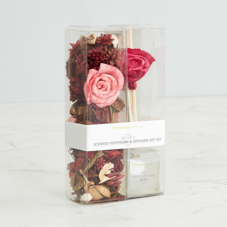 Buy Spinel Set of 2 Pcs - Reed Diffuser and Potpourri - Ceramic - Red ...